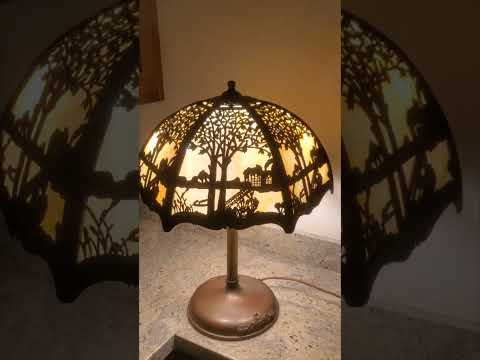 Antique Table Lamp with 2 light cluster socket