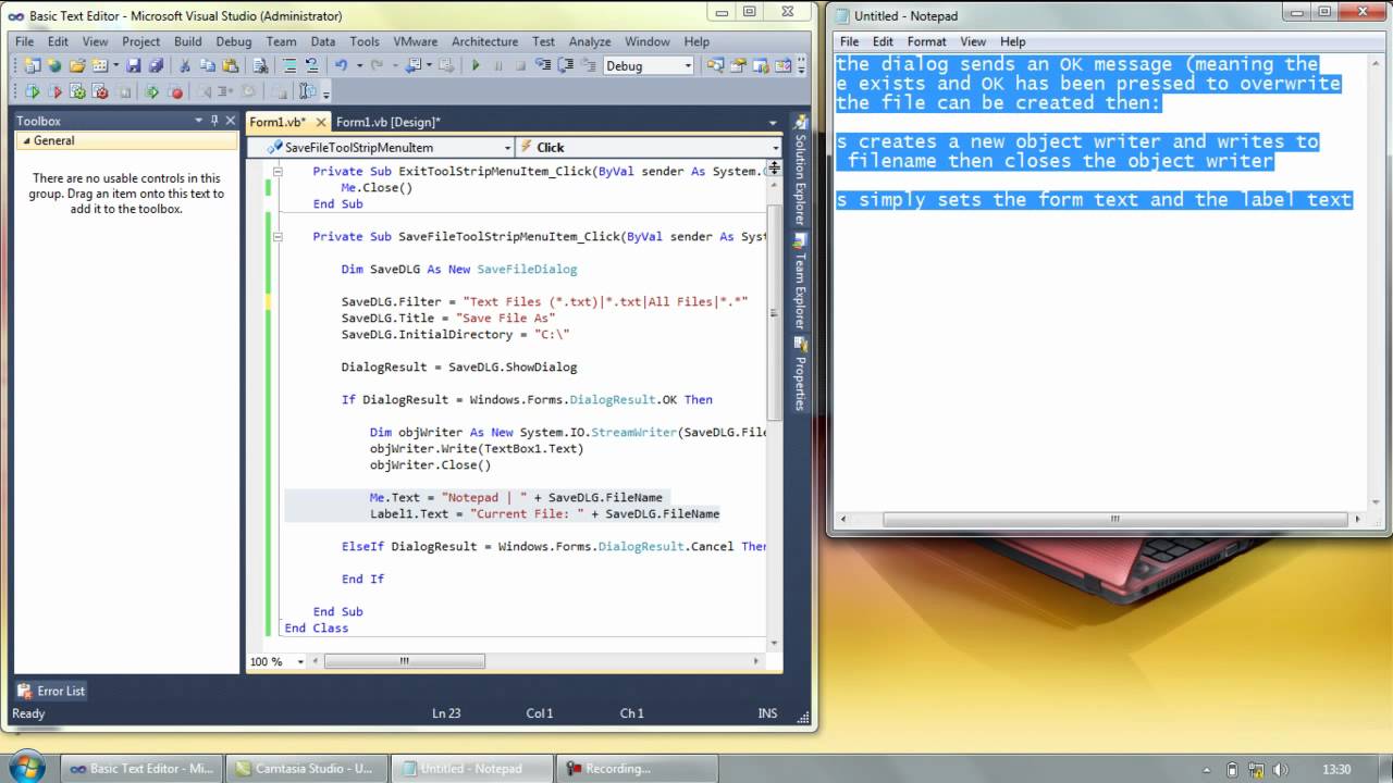 Using SaveFileDialog to Save Files - Visual Basic Tutorial