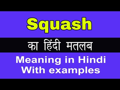 Squash Meaning in Hindi/Squash का अर्थ या मतलब क्या होता है