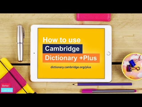 How to use Cambridge Dictionary +Plus