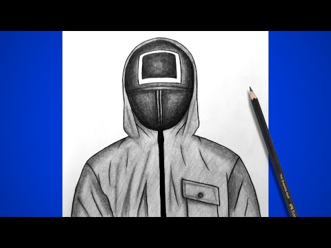 How To Draw Squid Game Guard Easy Step By Step | Squid Game Drawing Tutorial For Beginners