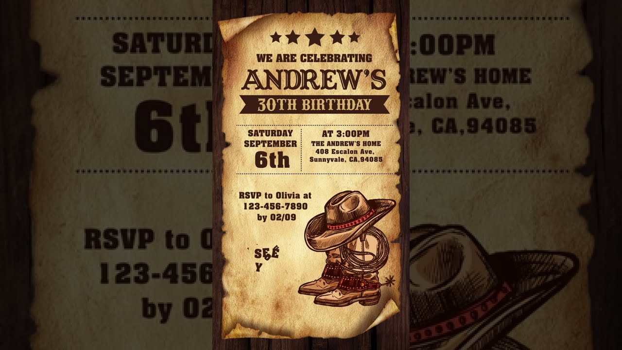 Country Western Invitation