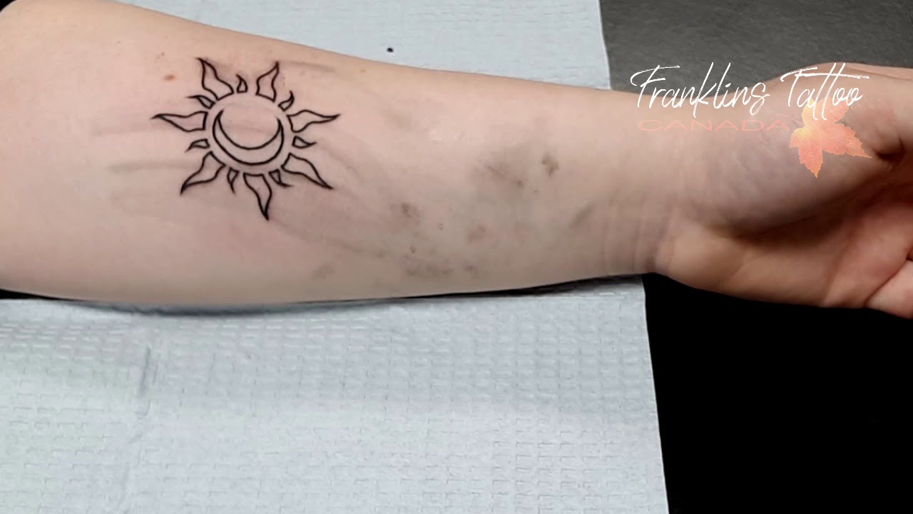 Moon And Sun - Minimalist Tattoo Real Time