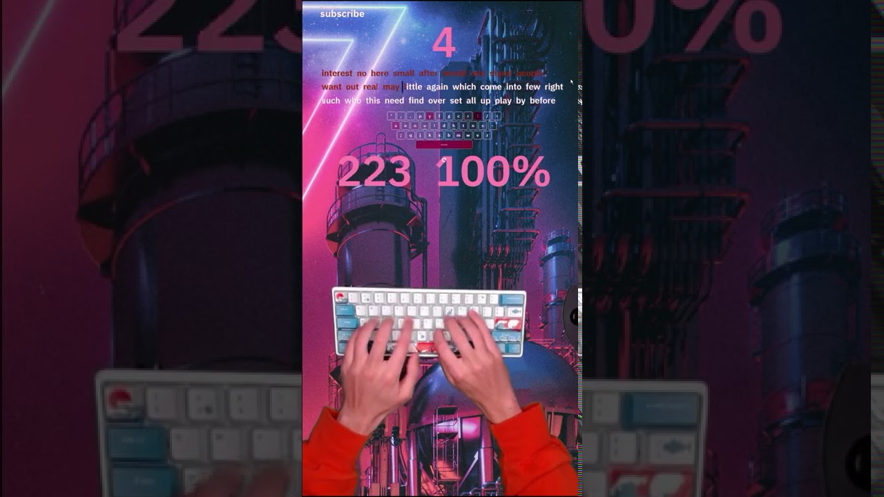 Typing 225 WPM for 15 seconds [100% accuracy Dvorak typing]