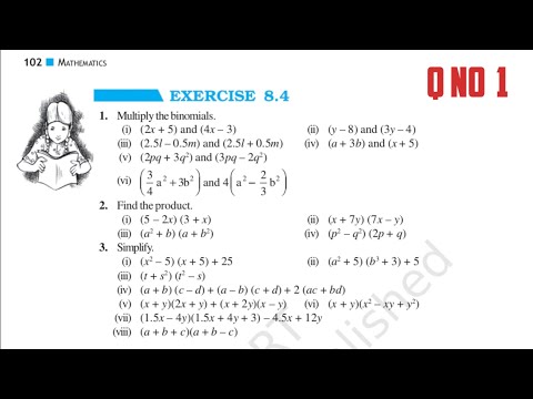 Class 8 Maths Chapter 8 Exercise 8.4 Q1 | Algebraic Expressions and Identities | Math Mantra
