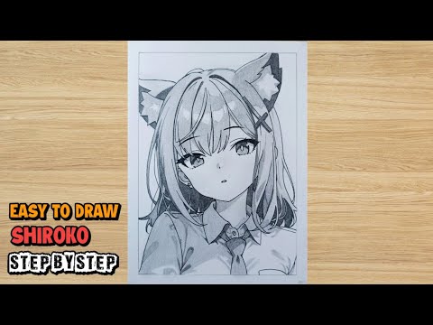 How to draw Shiroko from Blue Archive | Anime drawing step by step | Easy anime drawing