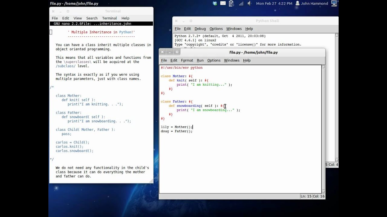 Python 31 Multiple Inheritance