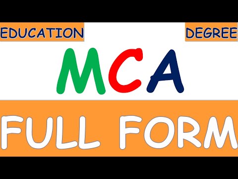 MCA || Full Form Of MCA In Degree || MCA Ka Full Form ||