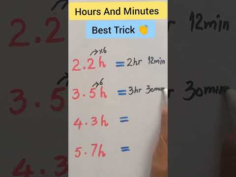 Hours And Minutes Short Trick #math #time