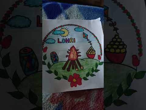 lohri greeting card #happylohri #microteaching