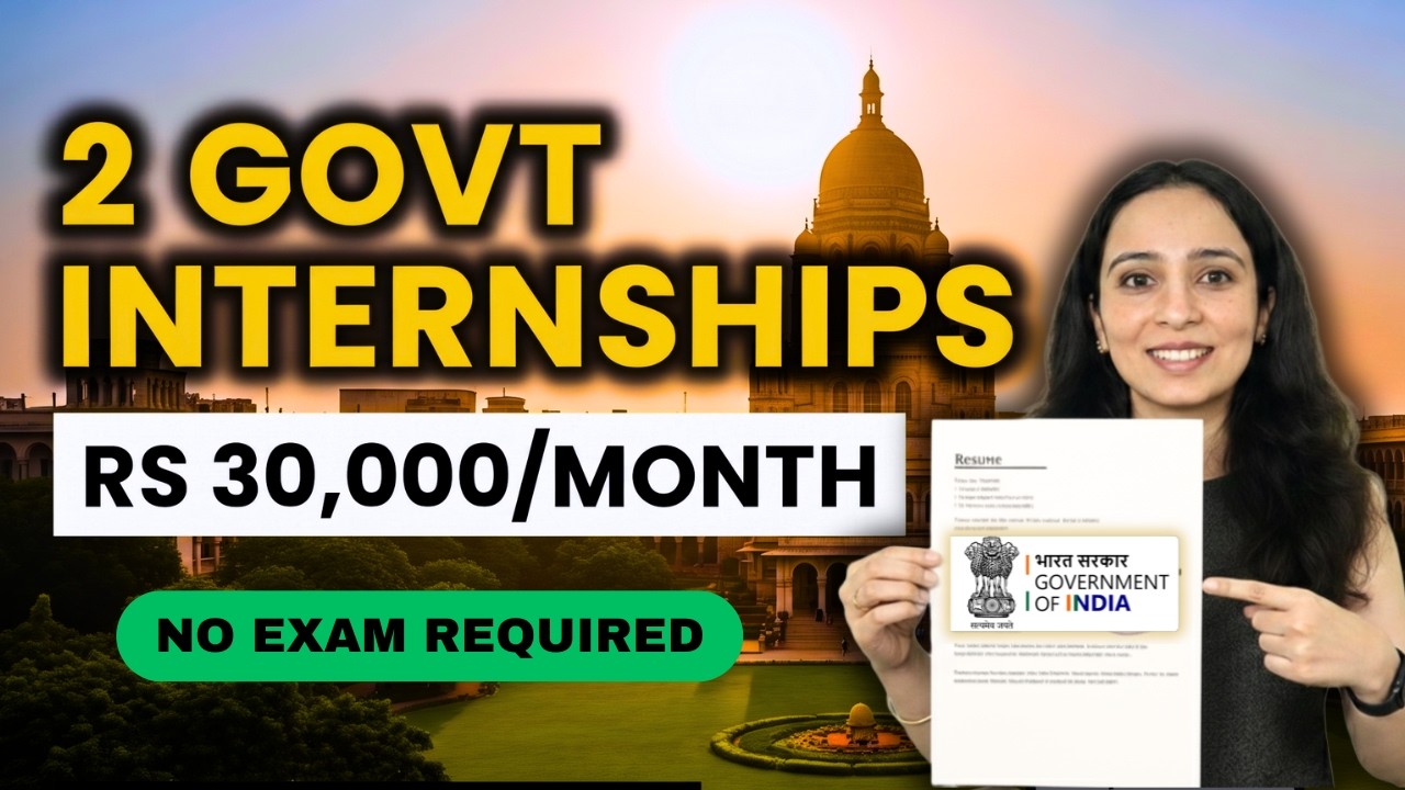💸 Get Paid ₹30,000/Month by Govt of India (NO EXAM | Any Degree) 🔥 | Ojasvi Verma IIT Bombay