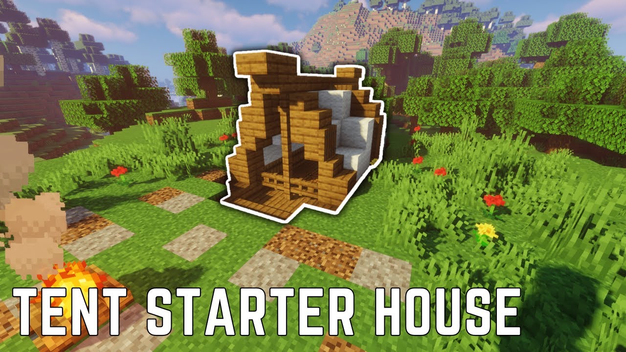 Minecraft: How To Build A Tent (Starter House) - Minecraft Builders