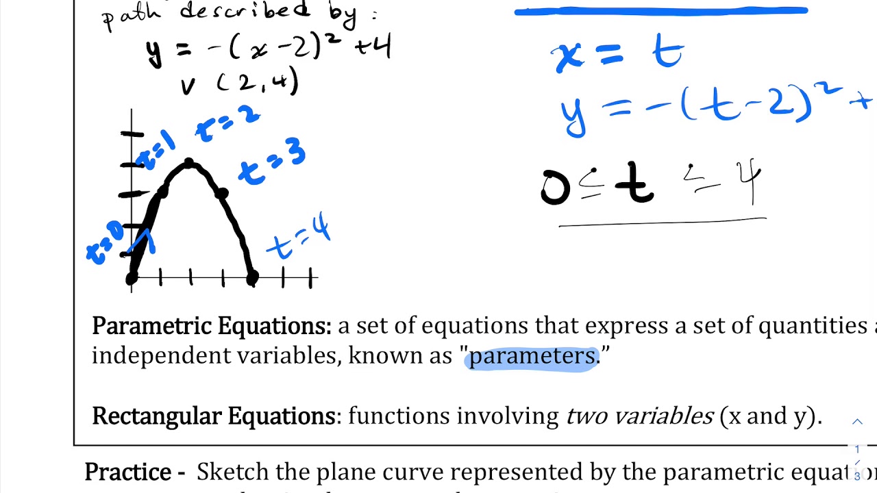 HPC 9.5 - Parametric Equations