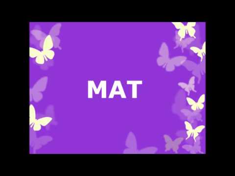 Three letter Words ending with AT Reading exercise