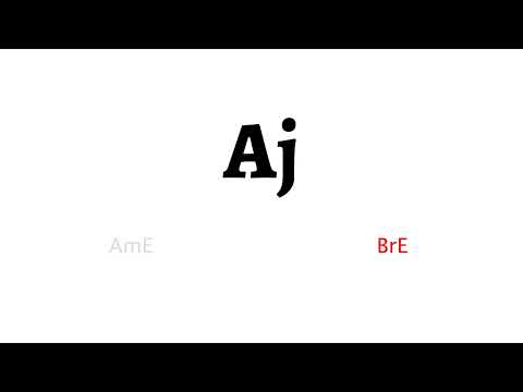 How to Pronounce aj in American English and British Englishaj