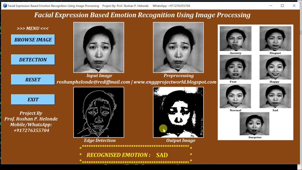 Python Code for Emotion Recognition Facial Expression Using Image Processing Python Source Code