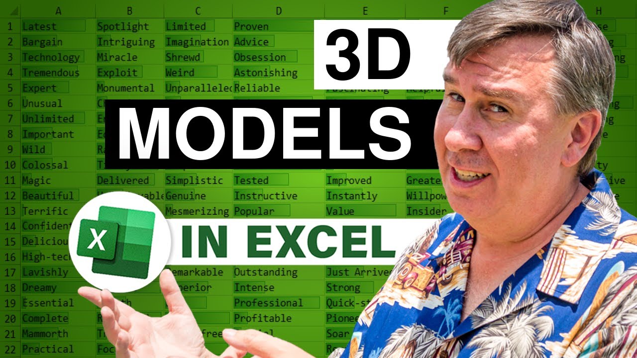 Excel - Support for 3D Models in Excel - Episode 2109
