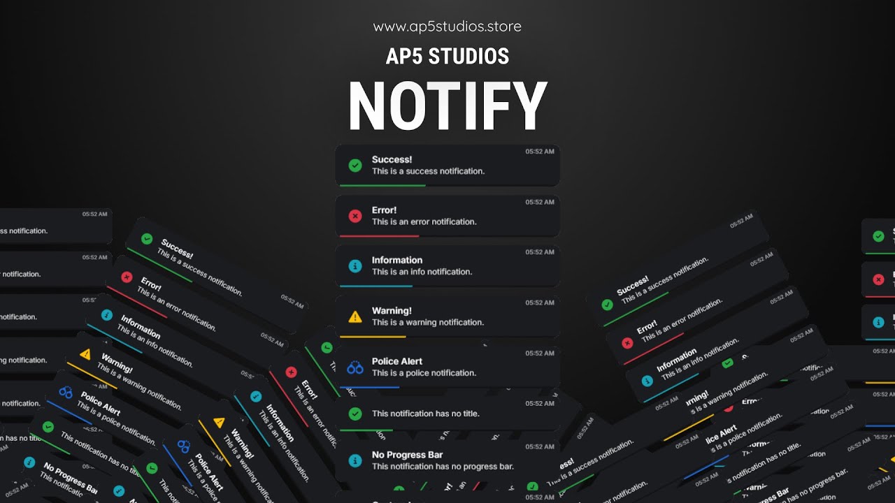 [PAID] [STANDALONE] Fivem Notify Script Showcase
