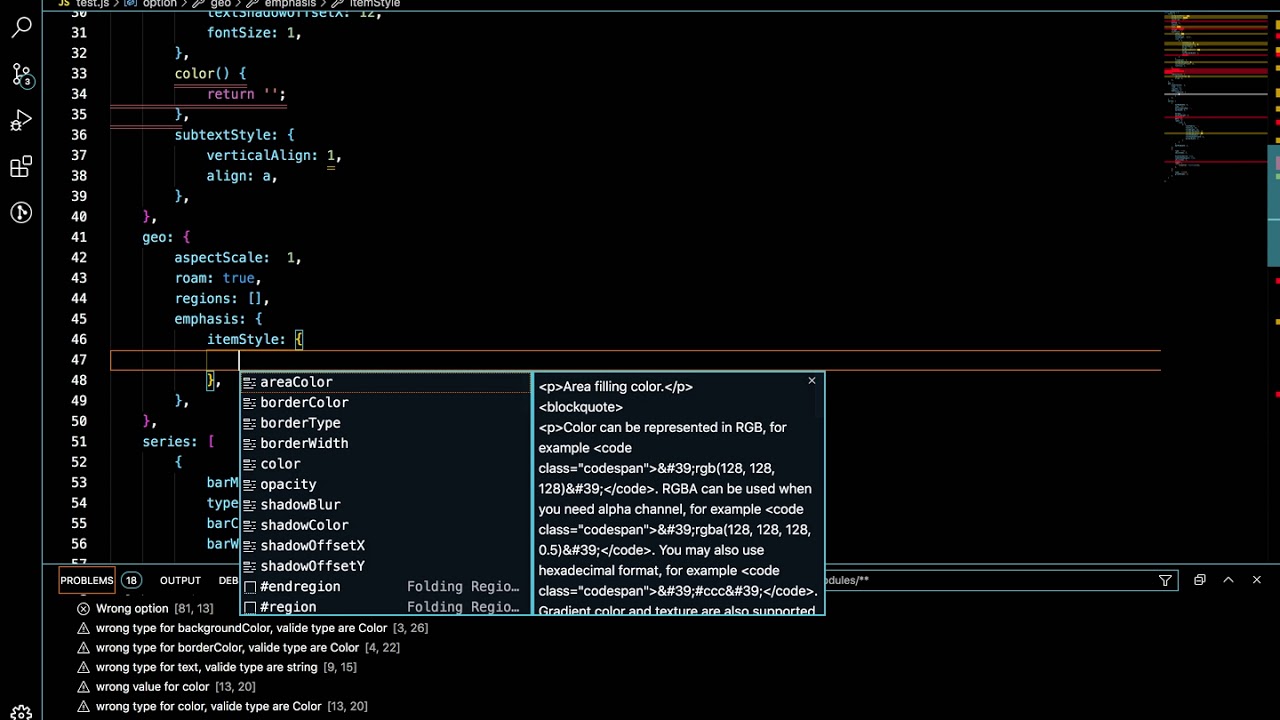 echarts vscode extension example