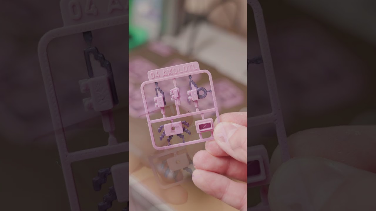 Minecraft-inspire Axolotl Mini Figure Kit/Keychain