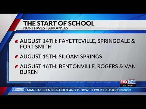 NWA and River Valley school start dates 2023