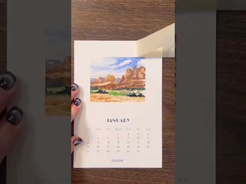 Grabie 2025 Watercolor Calendar #watercolor #calendar #visualization