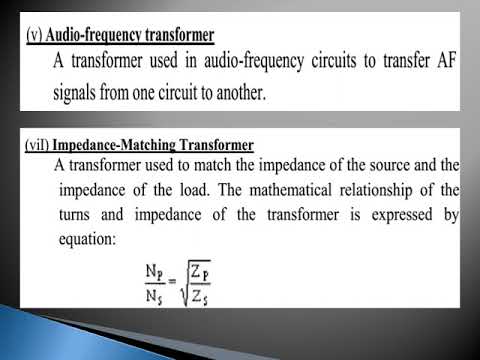 Audio frequency transformer & Impedance matching transformer