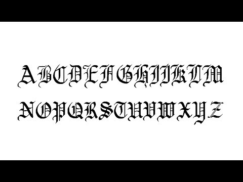 How to write old english gothic font calligraphy,