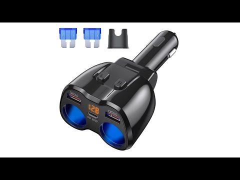 Review: Otium Cigarette Lighter Splitter, 150w Car Charger Type-C 20W PD and QC 3.0 Dual Sockets