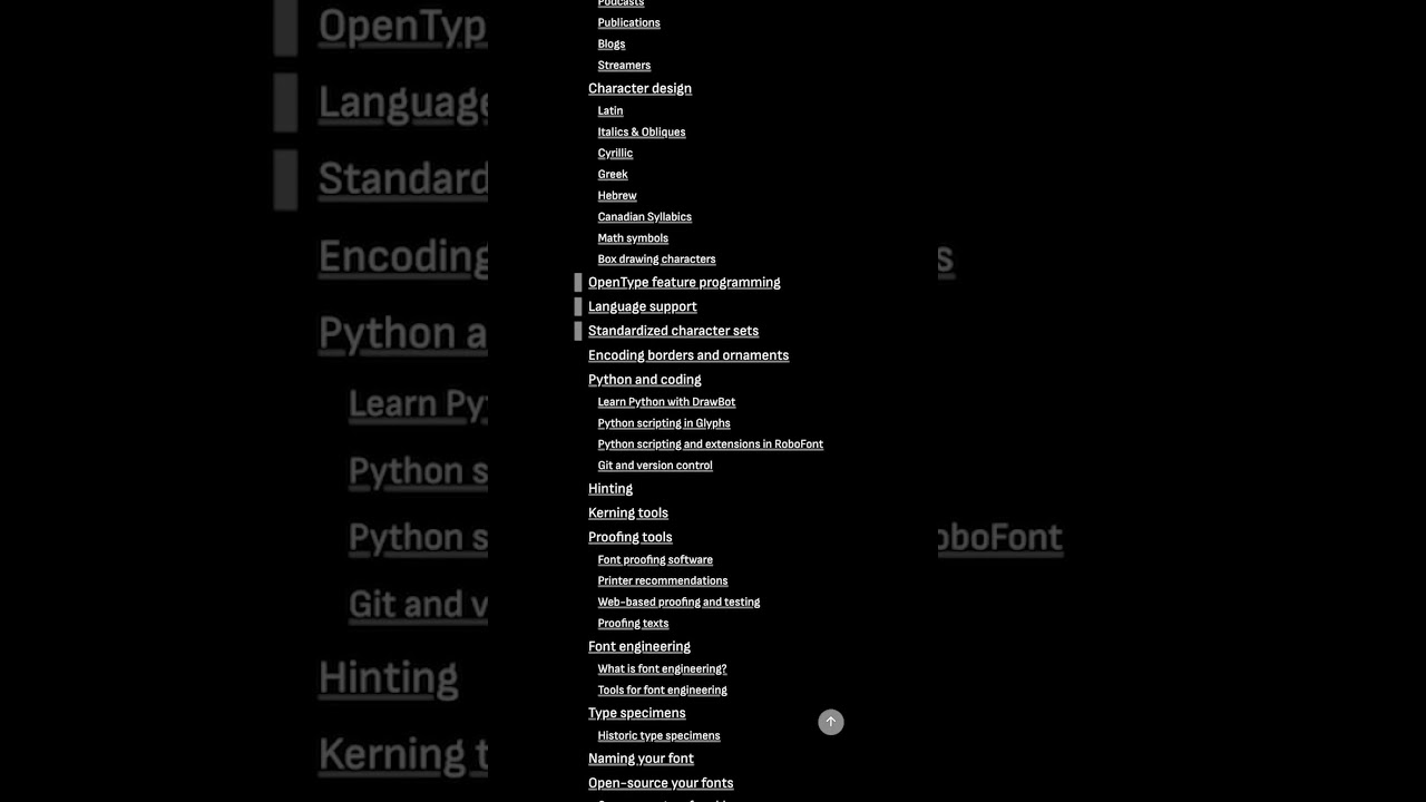 Type Design Resources