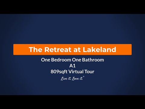 Lakeland FL Apartments The Retreat at Lakeland A1 809sqft Virtual Tour