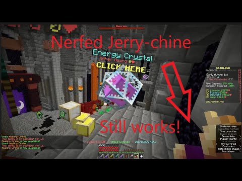 How to use the nerfed Jerry-Chine to get the right crystal on F7 fast! (Hypixel Skyblock)