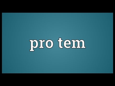 Pro tem Meaning