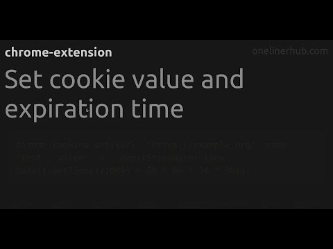 Set cookie value and expiration time #chrome-extension
