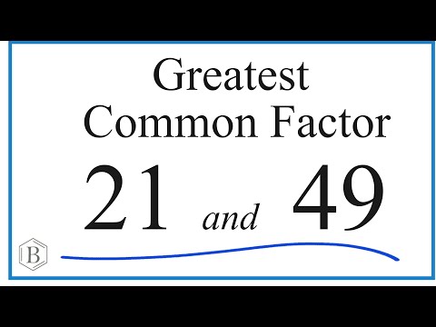 How to Find the Greatest Common Factor for 21 and 49