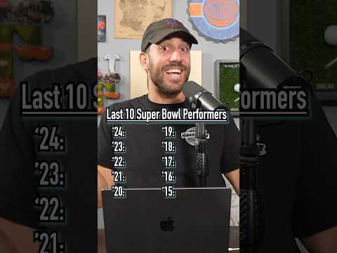 Guess The LAST 10 Super Bowl Halftime Performers! #shorts #superbowl #nfl #football #top10 #list