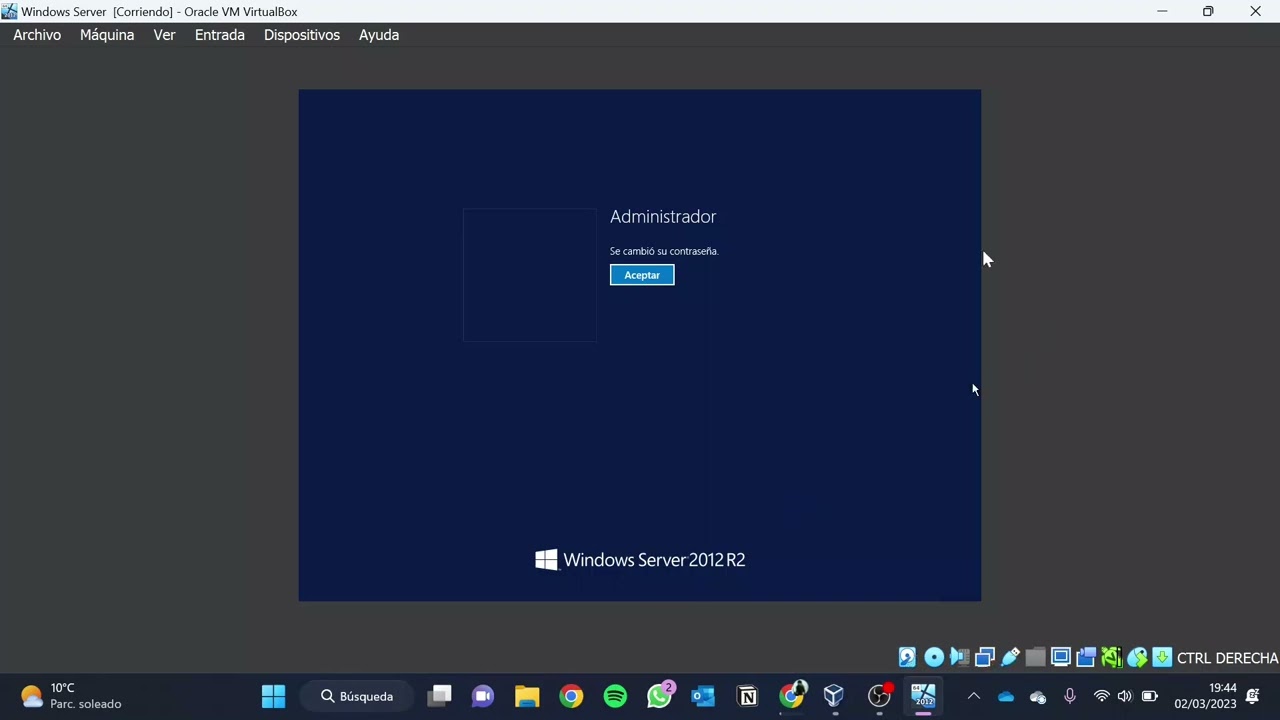Como Instalar Windows Server 2012 en VirtualBox