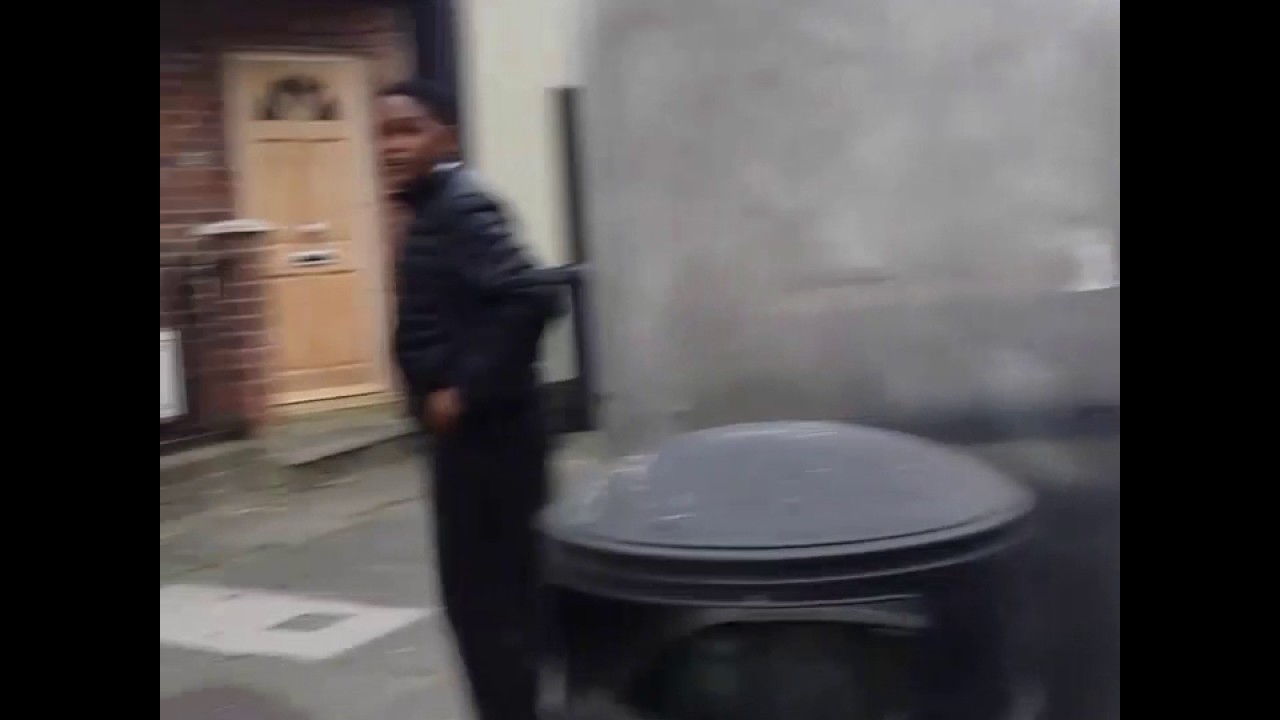 Touching bald guys head.