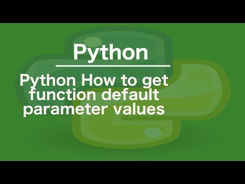 Python How to get function default parameter values