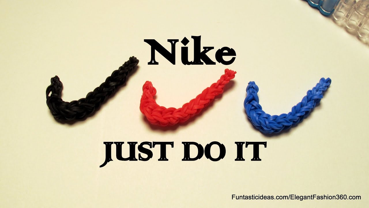 Rainbow Loom Nike Logo Charm - How to - Logo Series