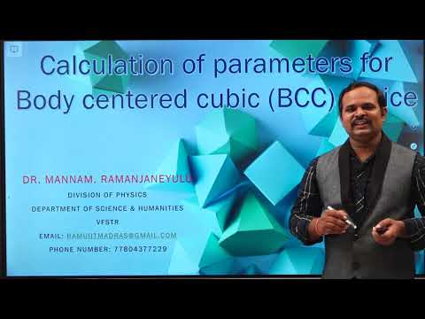 1.10 BCC lattice parameters |Dr. Ramu Mannam