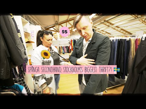 ♻️ Stockholm’s Biggest Secondhand Store?! Full Tour + Budget Fashion Glow-Up 🇸🇪
