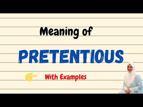 Daily vocabulary | Pretentious Meaning | Vocabgram
