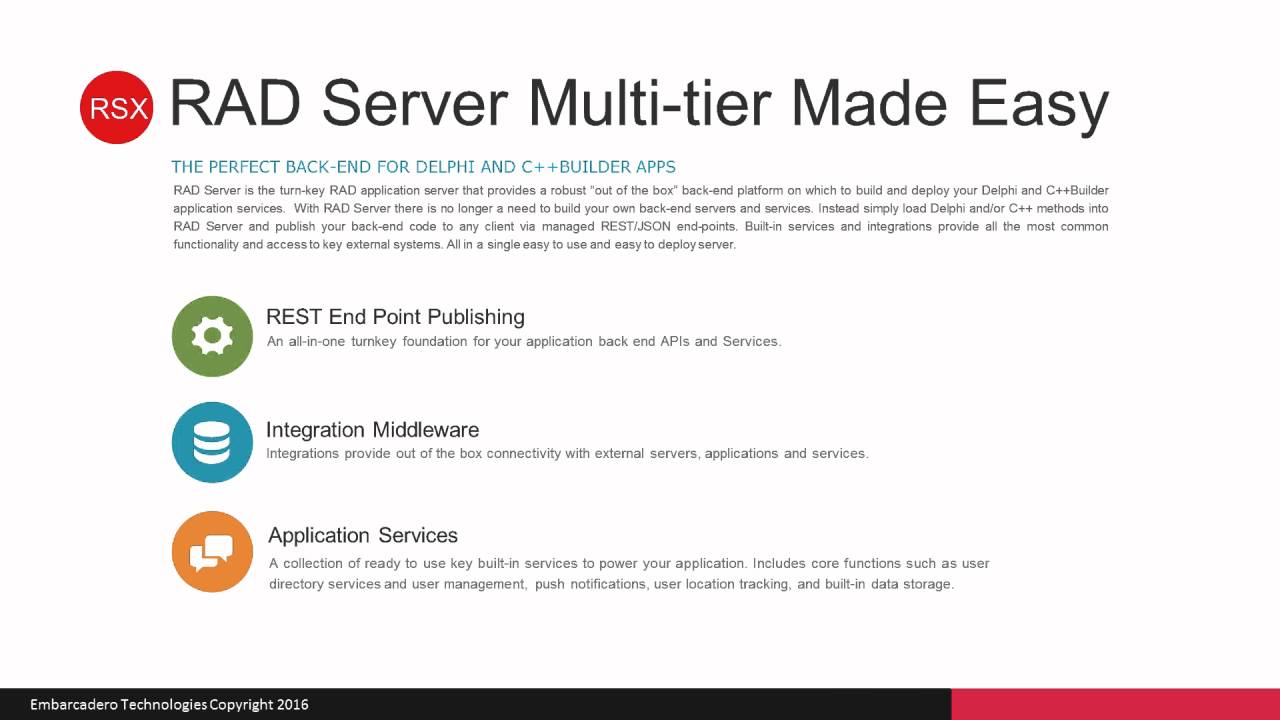 RAD Studio Berlin Enterprise Webinar Part 4 - RAD Server Development Lifecycle