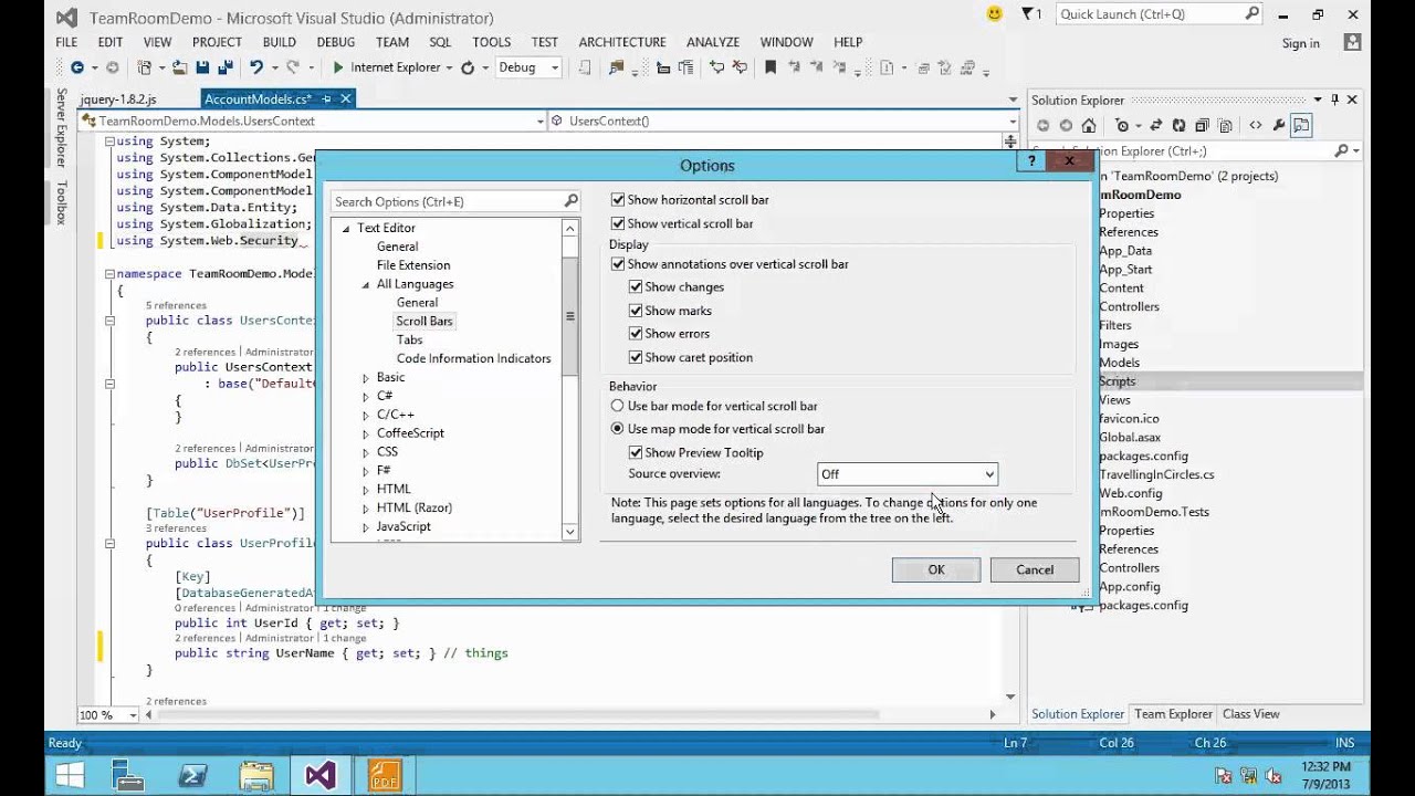 EnhancedScrollBar VS2013