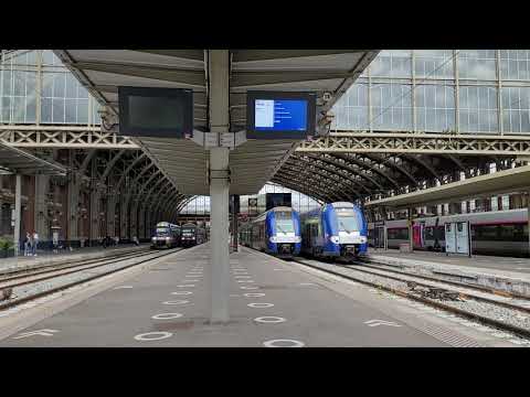 Lille Flanders: TER 841923 (to Valenciennes), TER 843926 (to Douai) (EMU nr. 231 517) trains