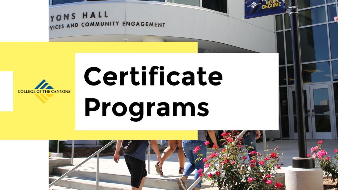 CERTIFICATE PROGRAMS