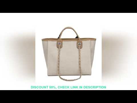 Women Tote Bags Fashion Canvas Large Capacity Handbag Casual Chains Shoulder Bags Ladies Big Messeng