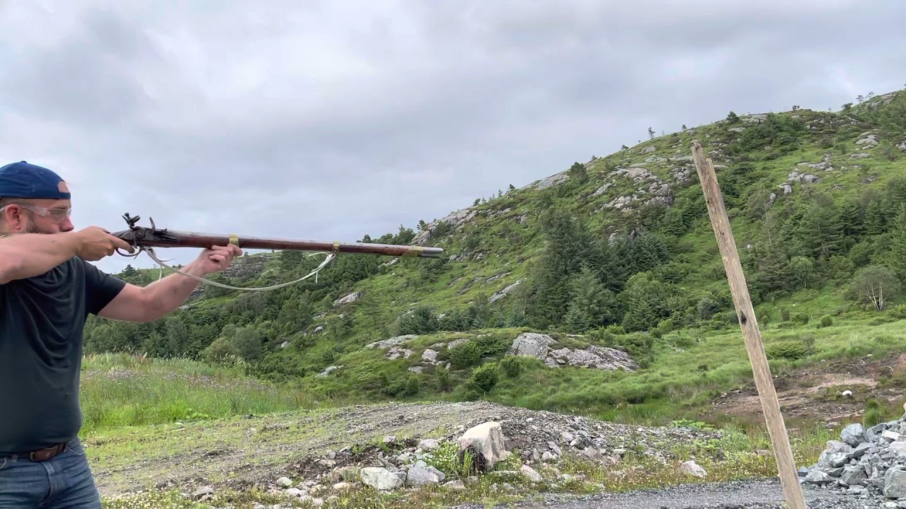 Original M1747/1805 swedish flintlock musket testing