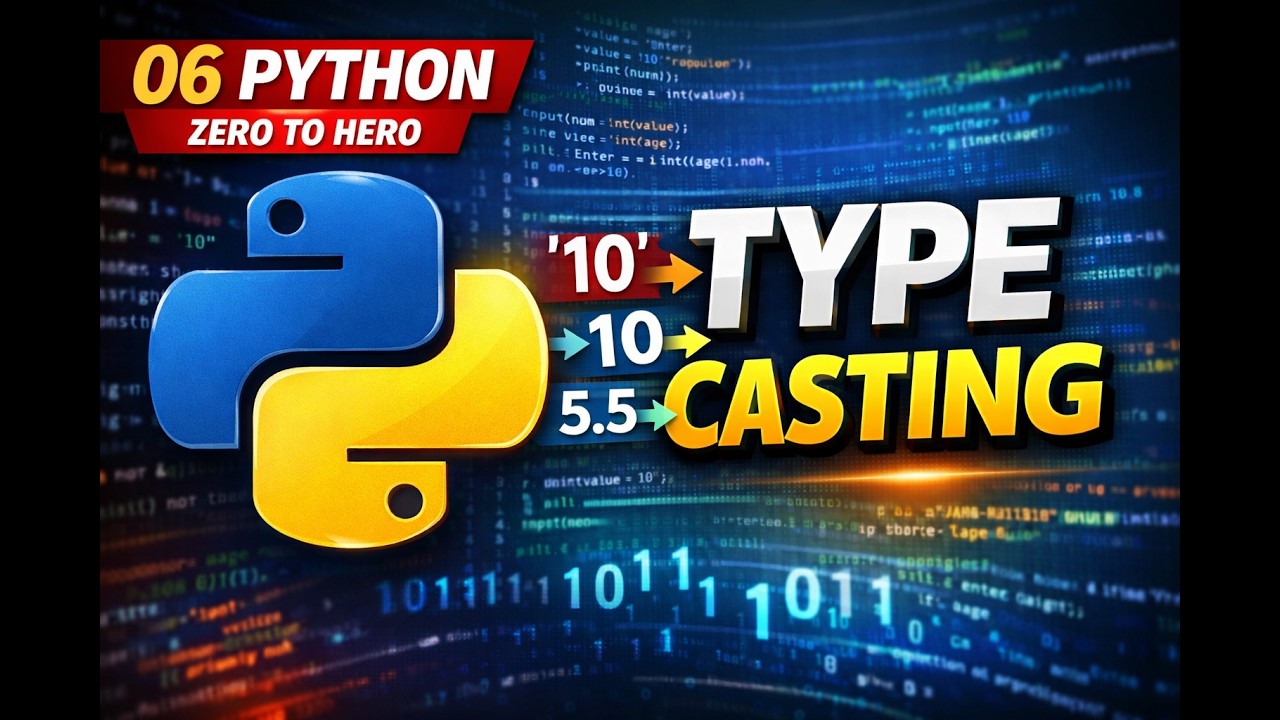Python Type Casting Explained in 5 Minutes 🔥 | Zero to Hero #06 (Beginner Friendly)
